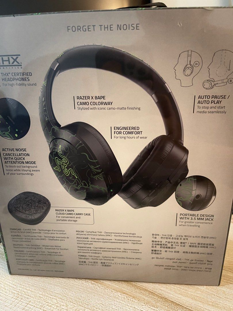 Razer x bathing ape thx headphone, Audio, Headphones & Headsets on ...