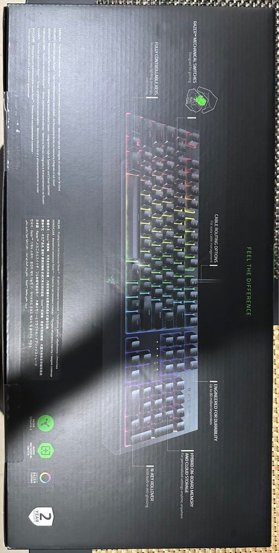 Razor blackwidow mechanical keyboard, Computers & Tech, Parts ...