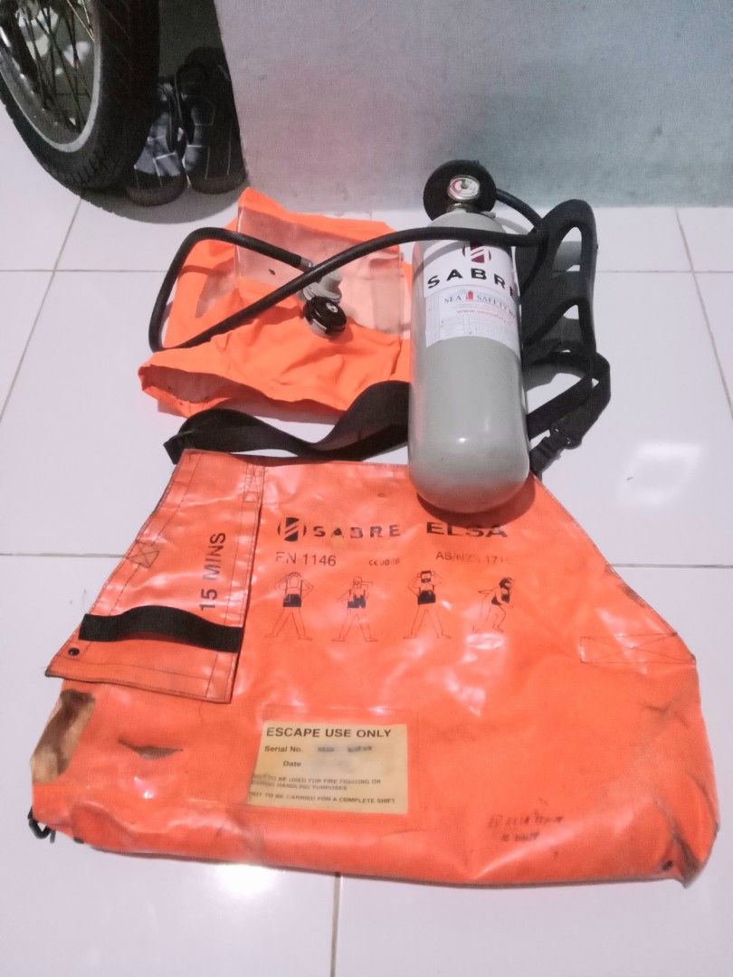 SABRE ELSA UK Emergency Escape Breathing device EEBD alat pernapasan ...