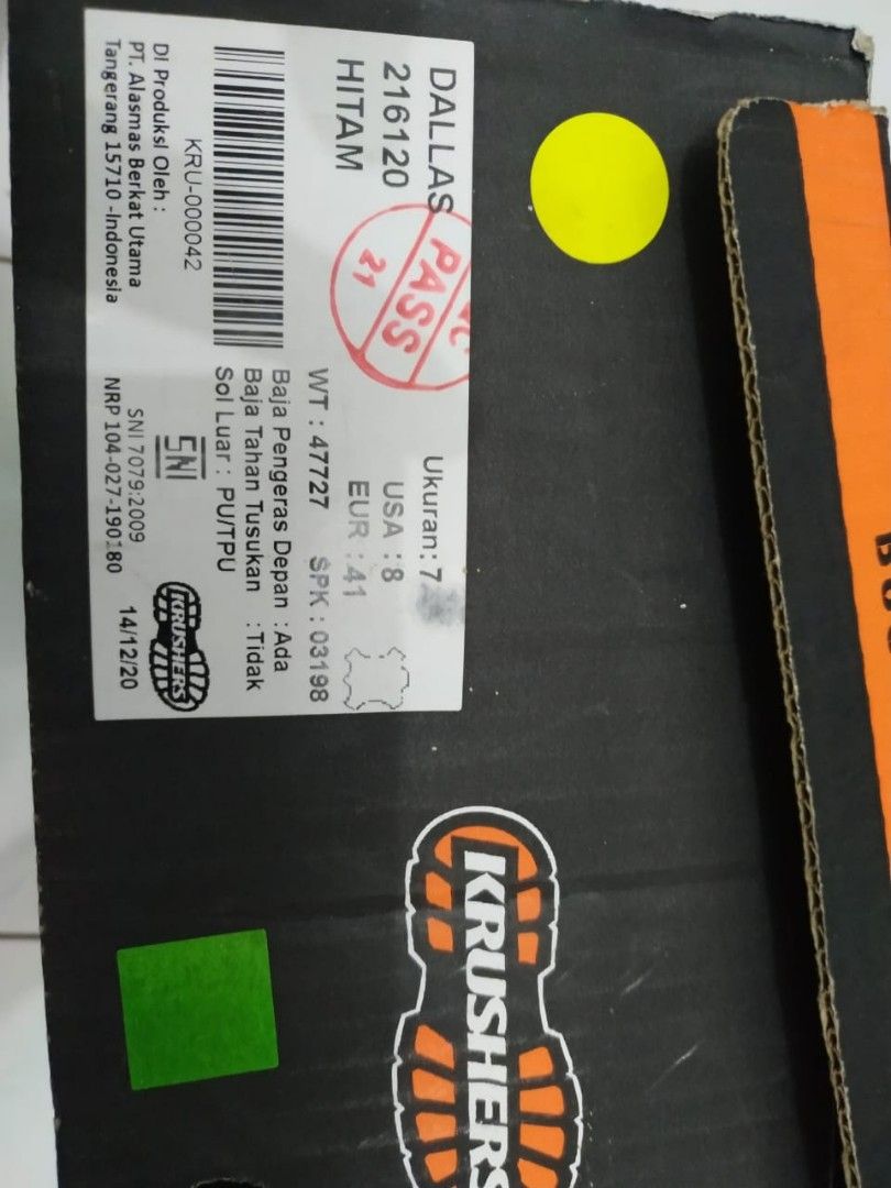 Safety Shoes, krusher size 8/41, Fesyen Pria, Sepatu , Sepatu Boot di ...