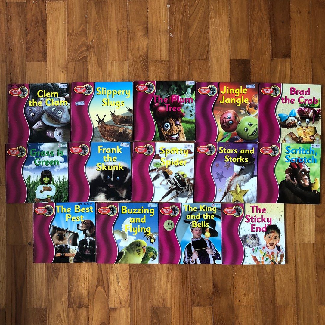 Set of 28 Funny Photo Phonics English story books phonics readers for ...