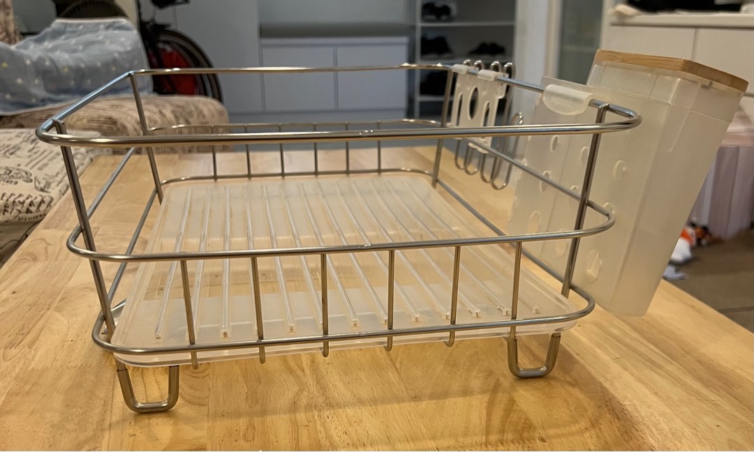 Simplehuman wire dish rack, Furniture & Home Living, Kitchenware ...
