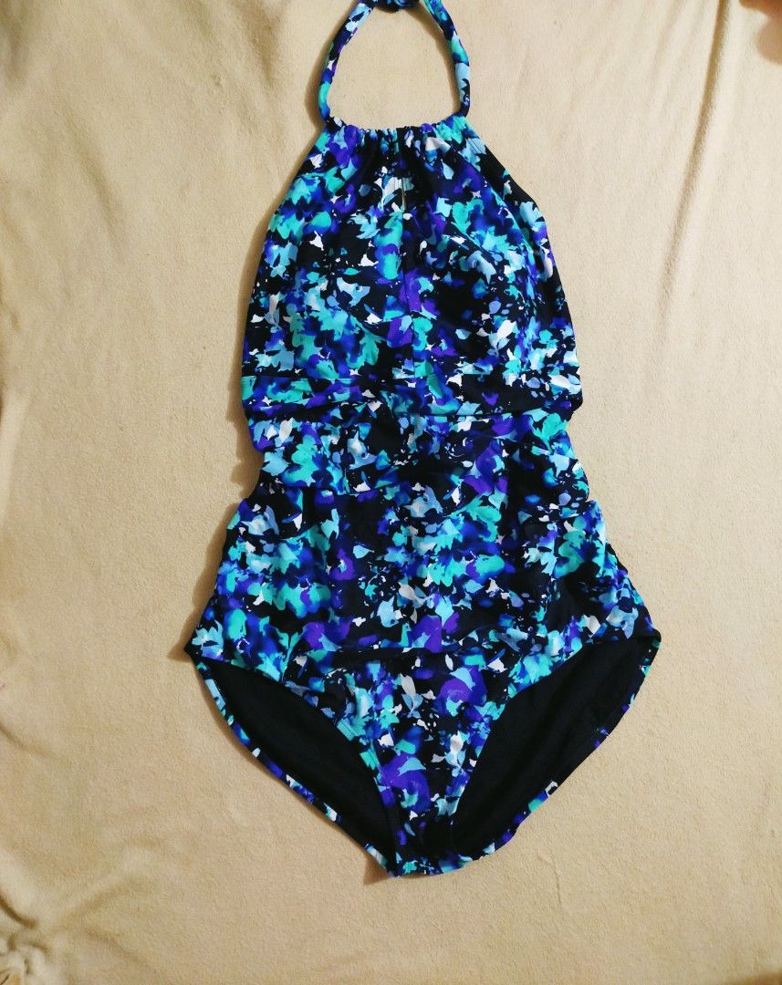 Speedo Plus Size Floral One Piece Swimsuit Womens Fashion Swimwear