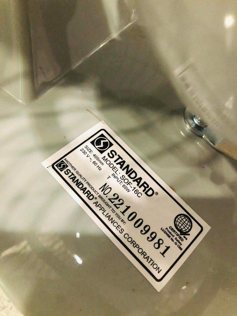 Standard 16" Ceiling / Orbit Fan Type SOF-16C, Furniture & Home Living ...