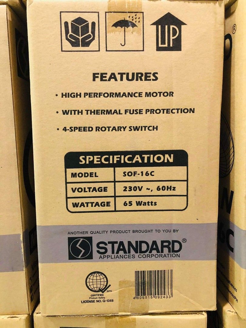 Standard 16" Ceiling / Orbit Fan Type SOF-16C, Furniture & Home Living ...