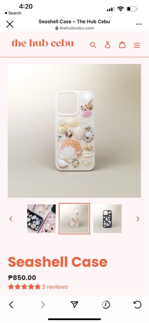 The Hub Cebu Seashell IPhone 13 Pro Max Phone Case, Mobile Phones ...