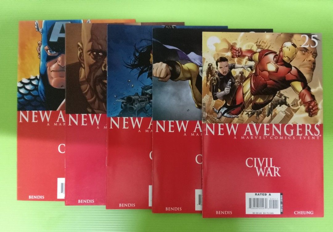 The New Avengers - 21,22,23,24,25 ( Adi Granov/Howard Chaykin/Leinil ...