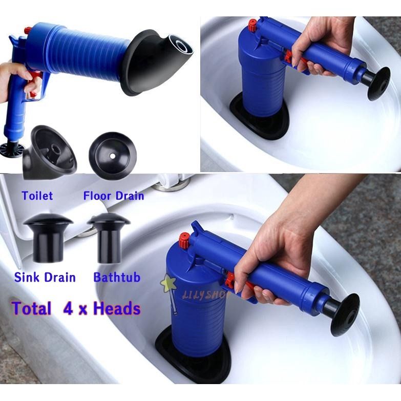 Toilets Plunger Powerful Pipe Plunger Air Pressure Pipe Cleaner Toilet ...
