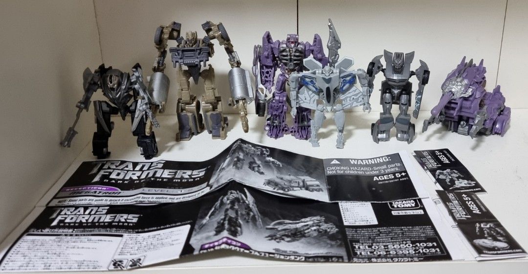 Transformers movie rotf megatron, dotm megatron, takara cv-19 shockwave ...
