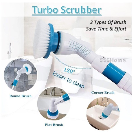 Turbo Scrubber /HURRICANE ELECTRIC SPIN SCRUBBER / Rechargeable / Floor ...