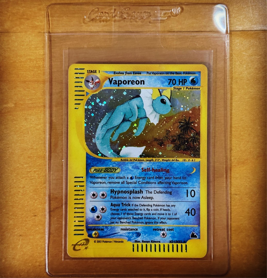 Vaporeon Skyridge Holo Rare H31, Hobbies & Toys, Toys & Games on Carousell