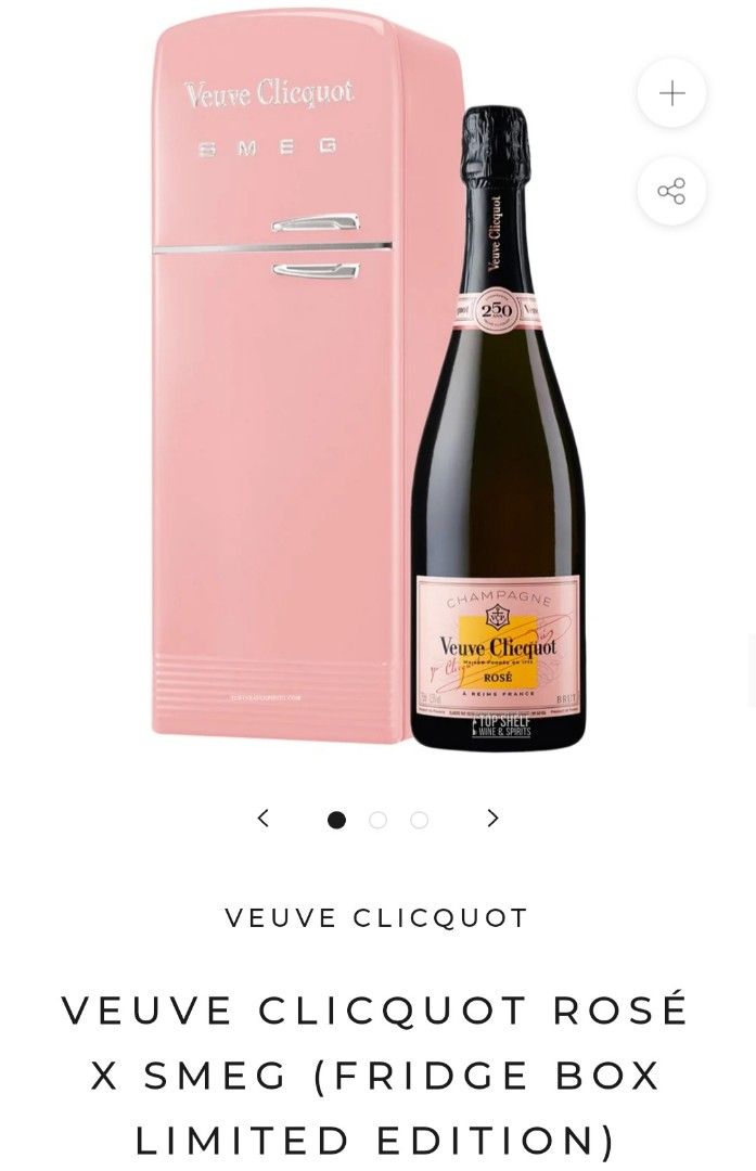 Veuve Clicquot Rose x Smeg ( Fridge Box Limited Edition ), Food ...