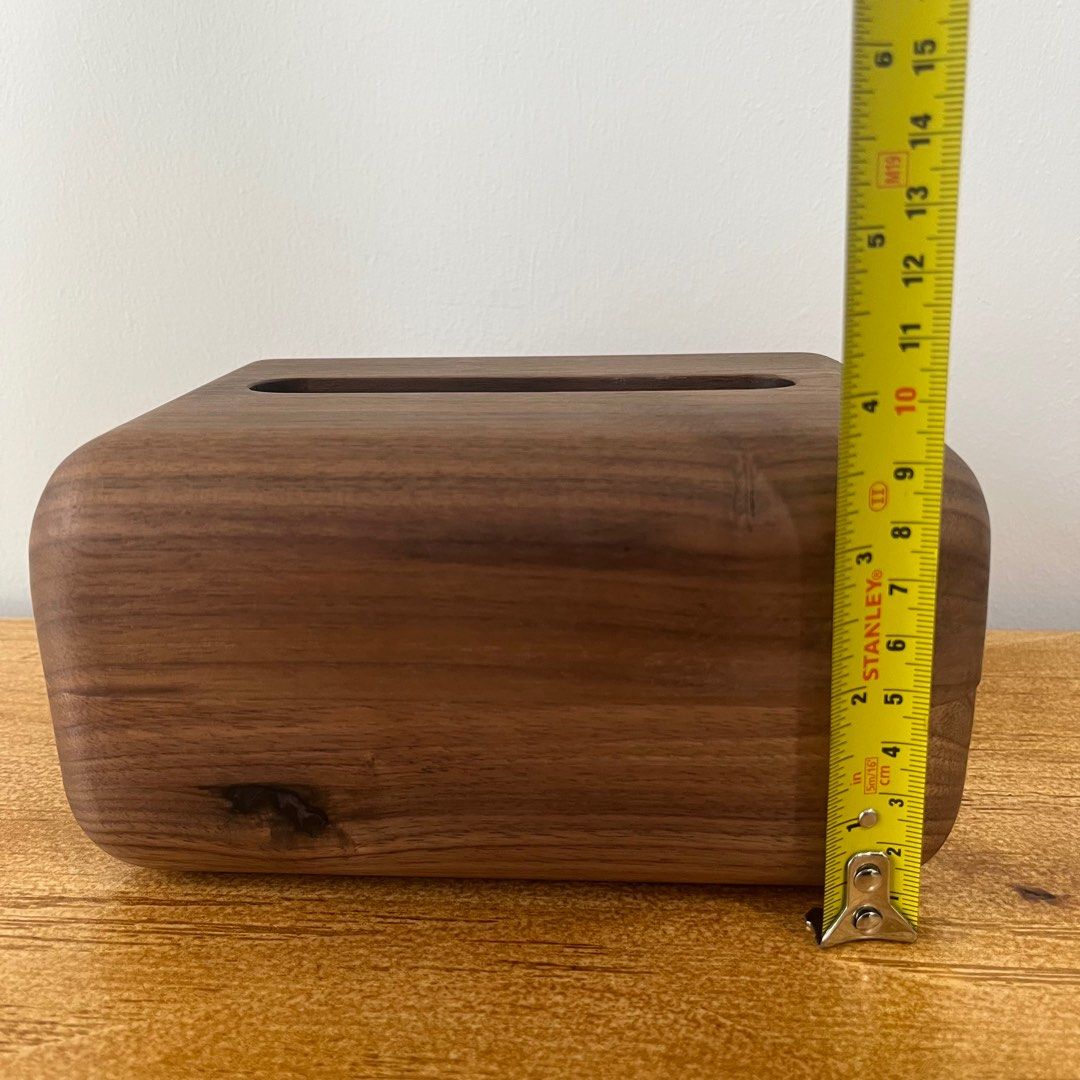Walnut Wood Tissue Box, Furniture & Home Living, Home Improvement ...