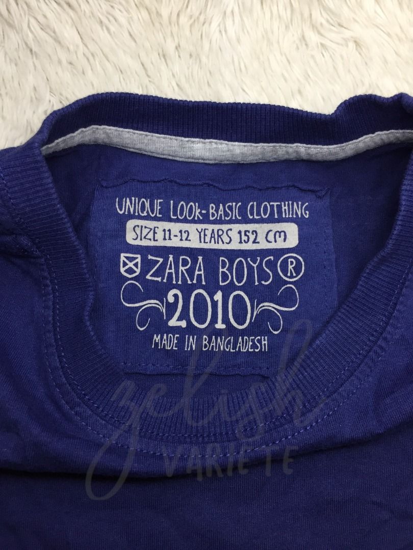 ZARA (thrifted) | Boys Basic Plain Violet Blue Muscle Tee, Babies ...