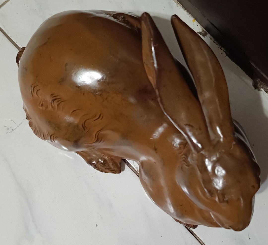 1.6 kg Vintage Metal Rabbit with Opening at the Bottom (non-magnetic ...