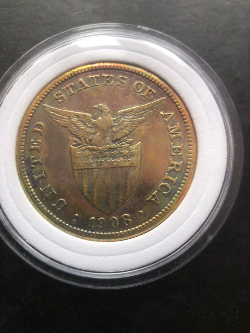 1908-S 1 peso USPI coin, Hobbies & Toys, Memorabilia & Collectibles ...