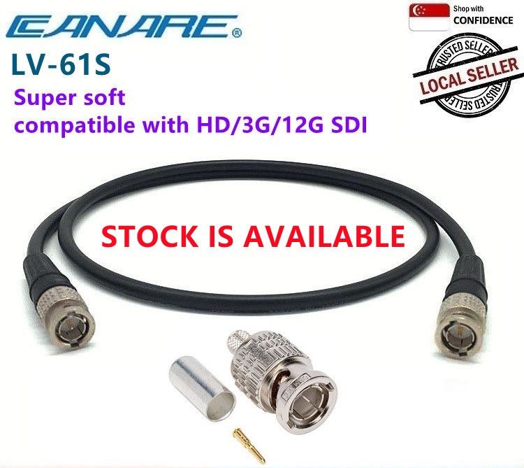 1 meter Canare 4K SDI cable HD 3G 12G SDI 75 Ohm(0.5-2m is available ...