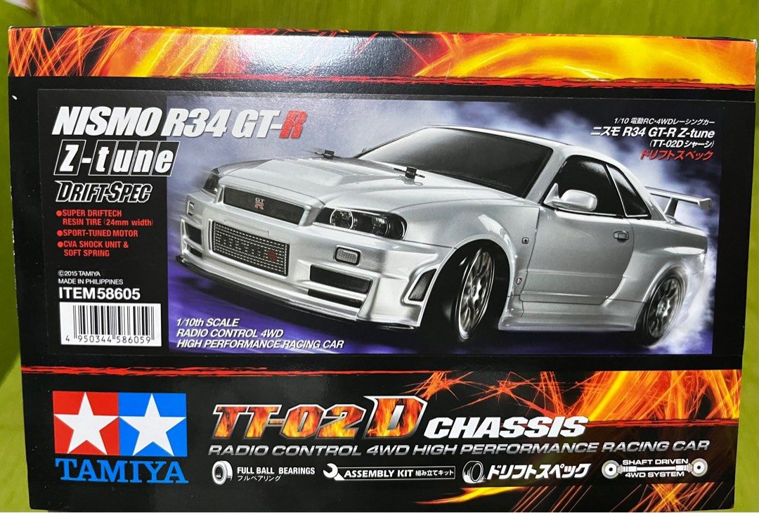 2023 New Incoming - Nissan R34 GTR Z-Tune TT02D - Brand New Tamiya TT02 Drift Spec RC Kit ...