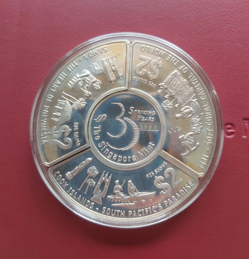 5 Ounces Tripartite Fan-shaped Silver Proof Coin Set, Hobbies & Toys ...