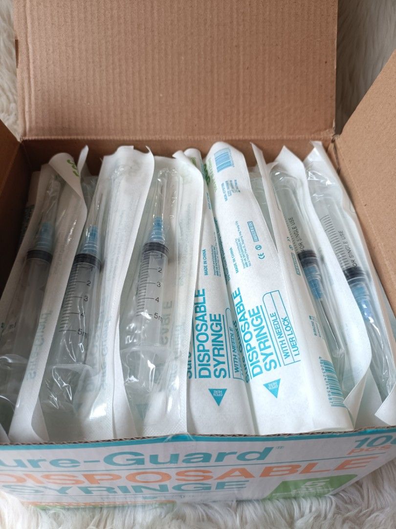 5cc Sureguard Disposable Syringe 100pcs, Health & Nutrition, Medical ...