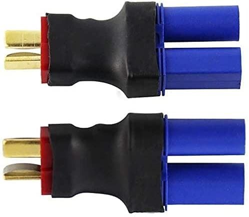 5-Pack Deans Style T-Plug Male Connector to EC5 Plug Female Connector No Wire Adapter for RC ...