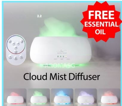 Aroma Home Humidifier White. Premium Diffuser With Remote Control ...