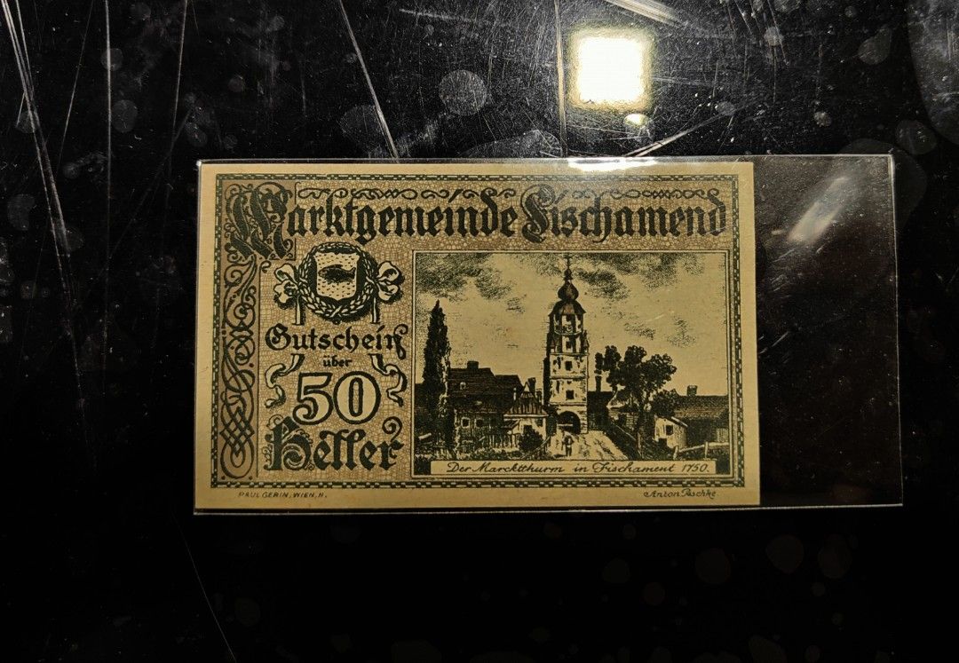 Austria Notgeld 1920 50 Heller Uber Banknote Currency AU, Hobbies ...