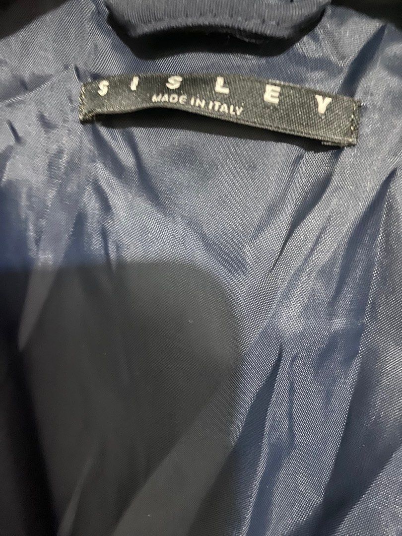 Authentic Sisley Made in Italy Long Coat Zipper, Women's Fashion, Coats ...