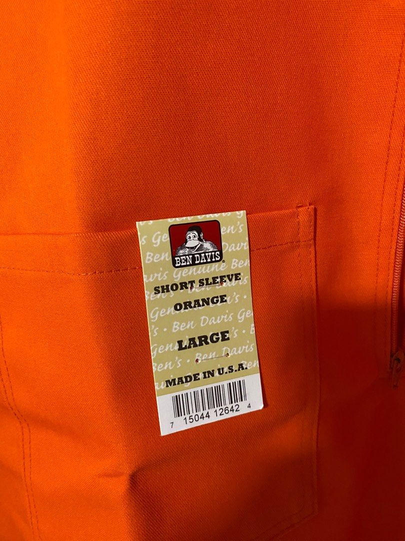 Ben Davis orange work shirt BNWT, Men's Fashion, Tops & Sets, Tshirts ...