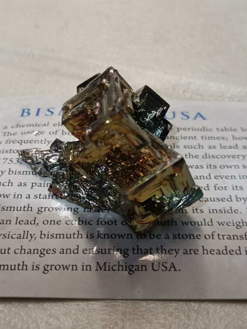 Bismuth element- stone of transformation, Hobbies & Toys, Memorabilia ...