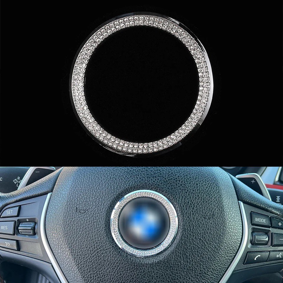 BMW Diamond Ring Logo Sticker For Steering Wheel Car Steering Wheel ...