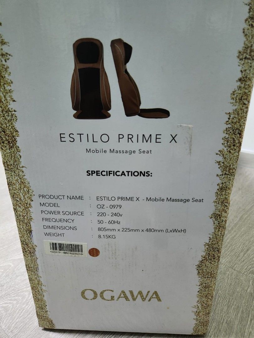 BNIB OGAWA ESTILO PRIME X (Special Edition), Health & Nutrition ...