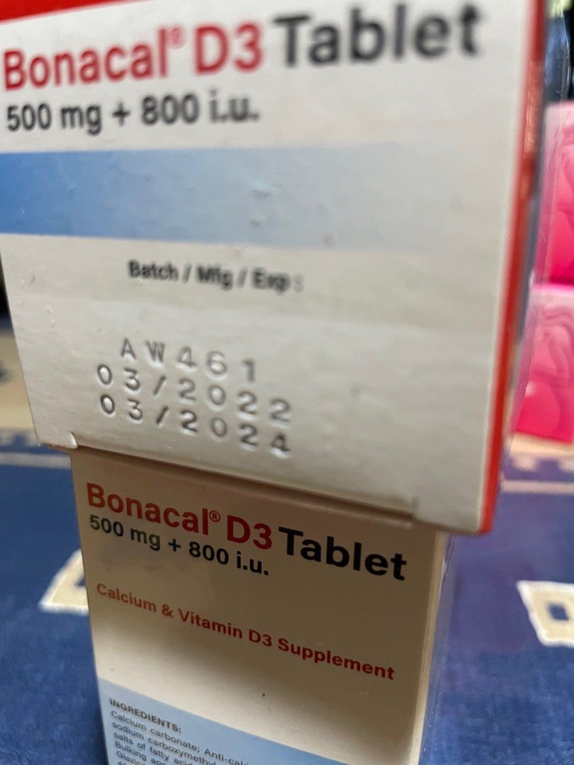 Bonacal D3 calcium vitamin d3 supplement, Health & Nutrition, Health ...