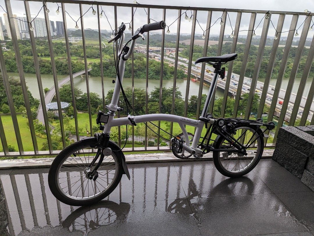 Brompton A line with rack and mud guard, Sports Equipment, Bicycles ...