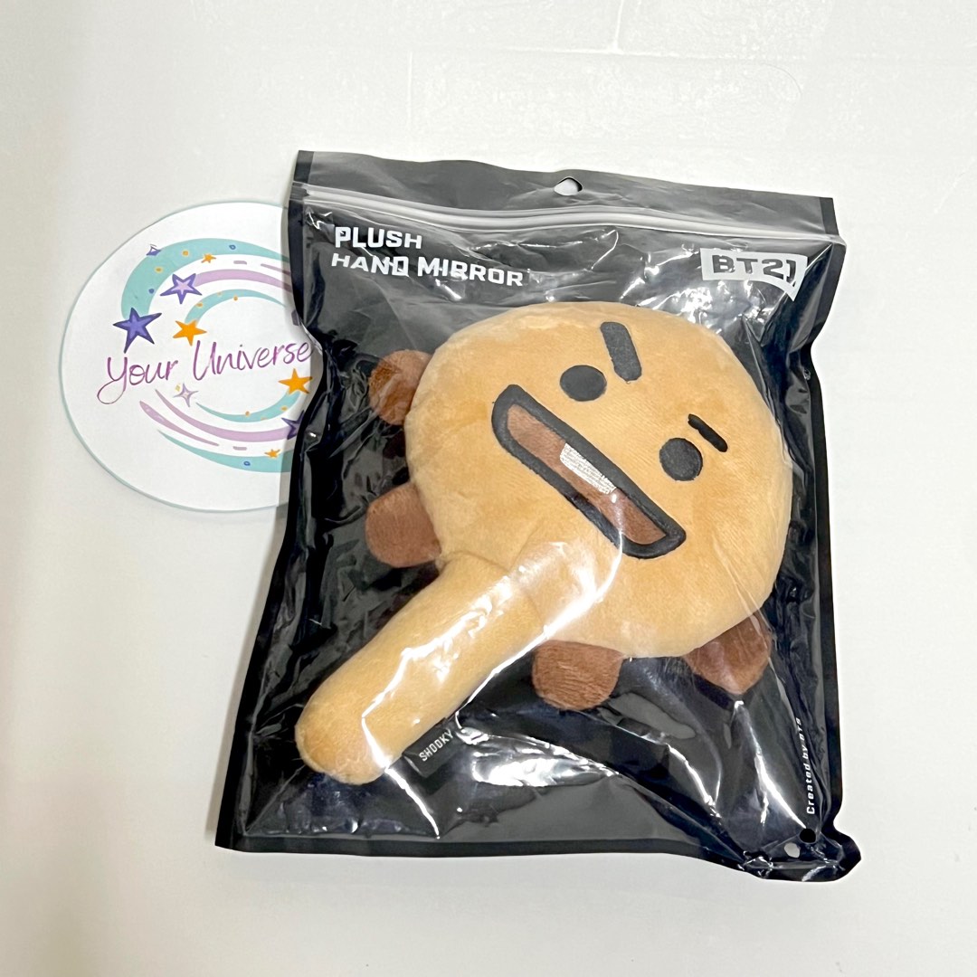 BT21 Shooky Plush Hand Mirror, Hobbies & Toys, Memorabilia ...