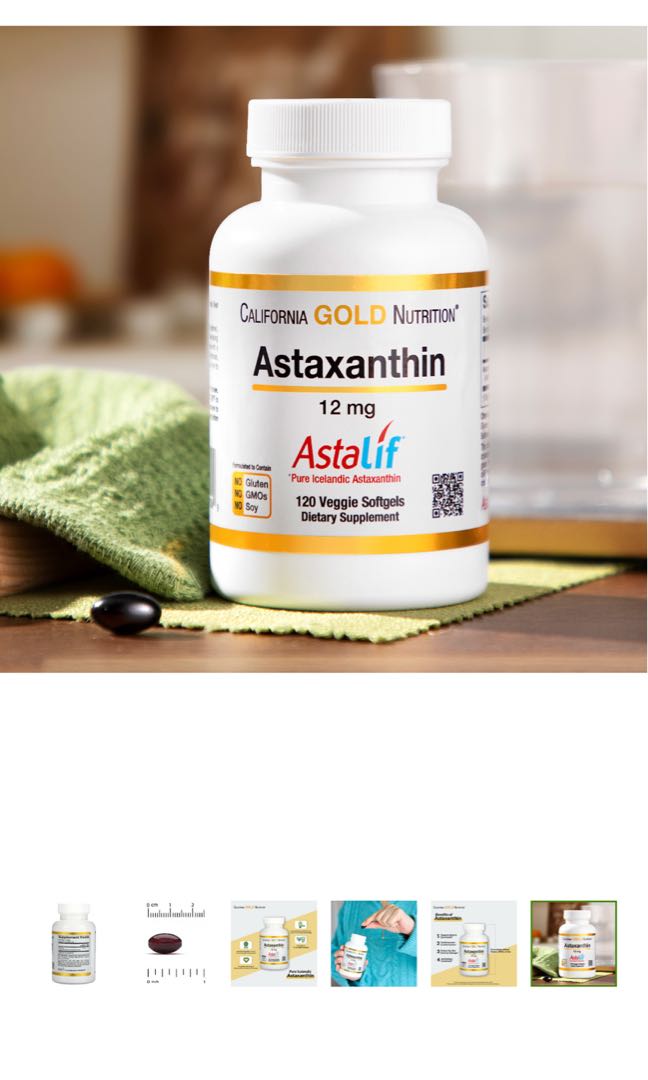 Astaxanthin Astaliff Pure Icelandic, 12mg 120 Veggie Softgels, Health ...