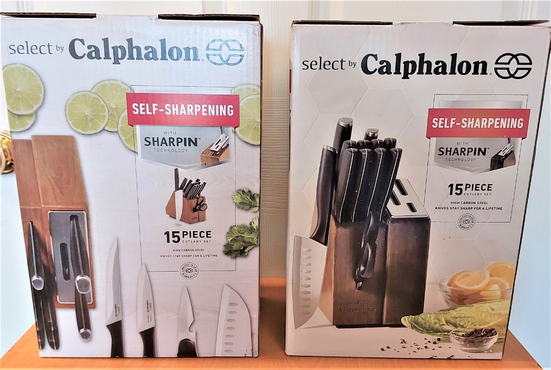Calphalon Cutlery Knife Set 15-Piece Self-Sharpening NewUSA, Furniture ...