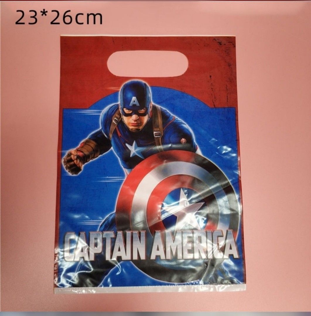 Captain America Paper Plates plate Happy Birthday Banner Marvel ...