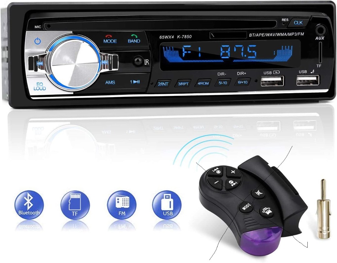 Car Radio Bluetooth Hands-Free, CENXINY 1 DIN Car Stereos with USB and ...