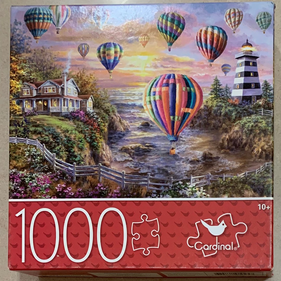 Cardinal Puzzle 1000 - Balloons Over Cottage Cove Jigsaw Puzzle 熱氣球 砌圖 ...