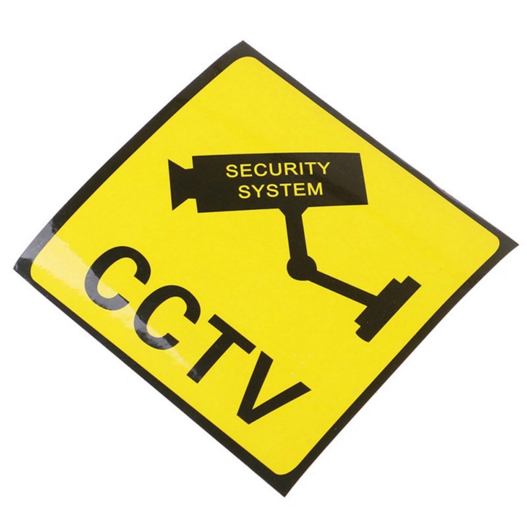 CCTV Surveillance Security 24 Hour Monitor Camera Warning Stickers ...