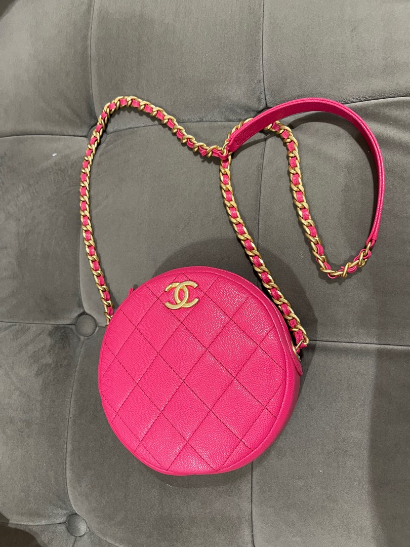 17cm - Chanel Caviar Pink Crossbody, GHW *Full set with local original ...