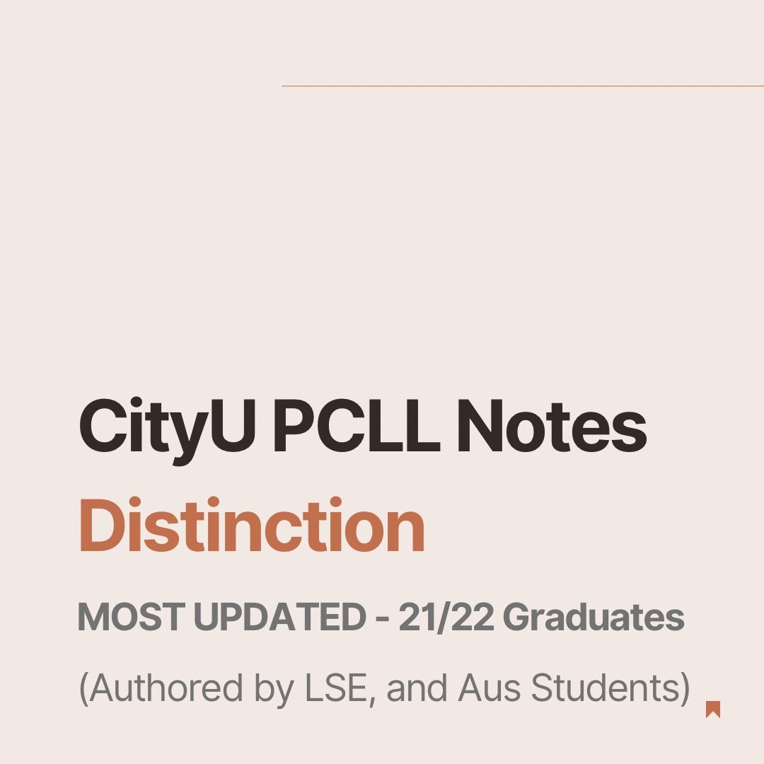 CityU PCLL Notes (Most Updated 2021-2022 + Distinction), 興趣及遊戲, 書本 & 文具 ...