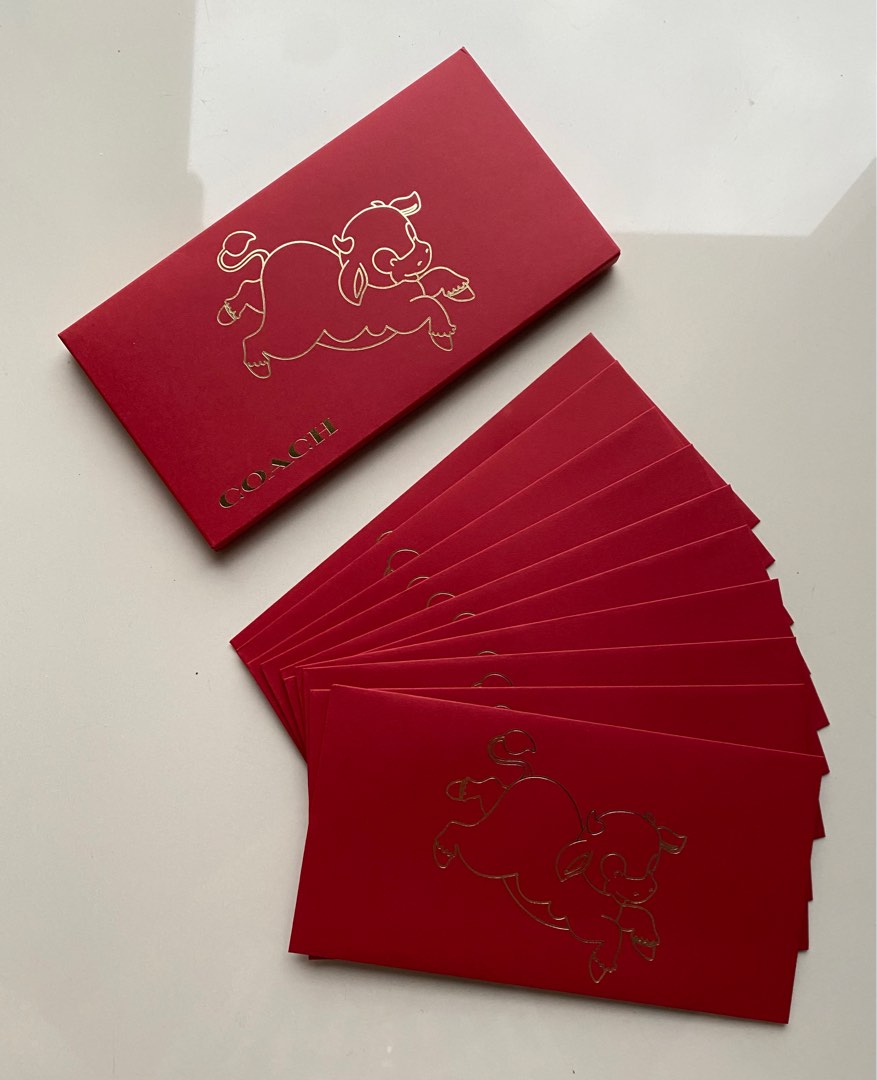 Coach 2021 Red Packet Angpau Angpow - 10 pieces + box, Hobbies & Toys ...
