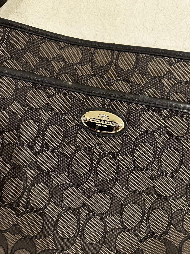 Coach Monogram Black Bag, Luxury, Bags & Wallets on Carousell