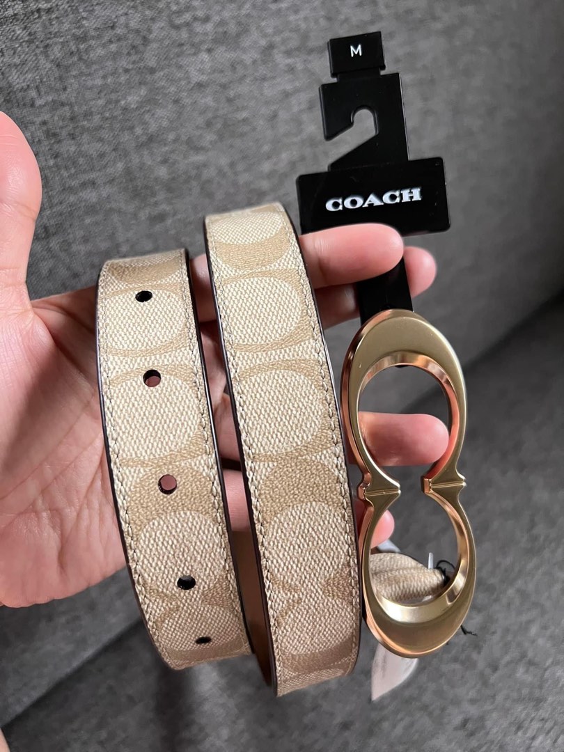 Coach Signature Belt Medium, Women's Fashion, Watches & Accessories ...