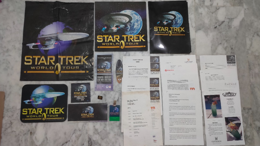 Collectable Star Trek World Tour Singapore 1999 *Rare* *Complete Press ...