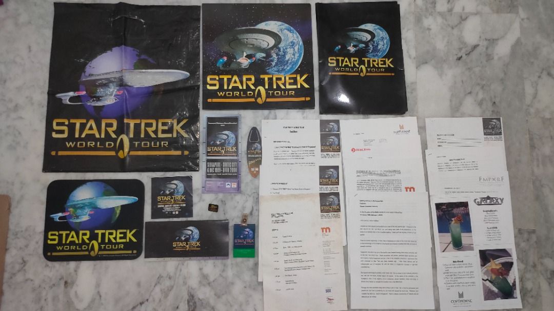 Collectable Star Trek World Tour Singapore 1999 *Rare* *Complete Press Kit*, Hobbies & Toys ...
