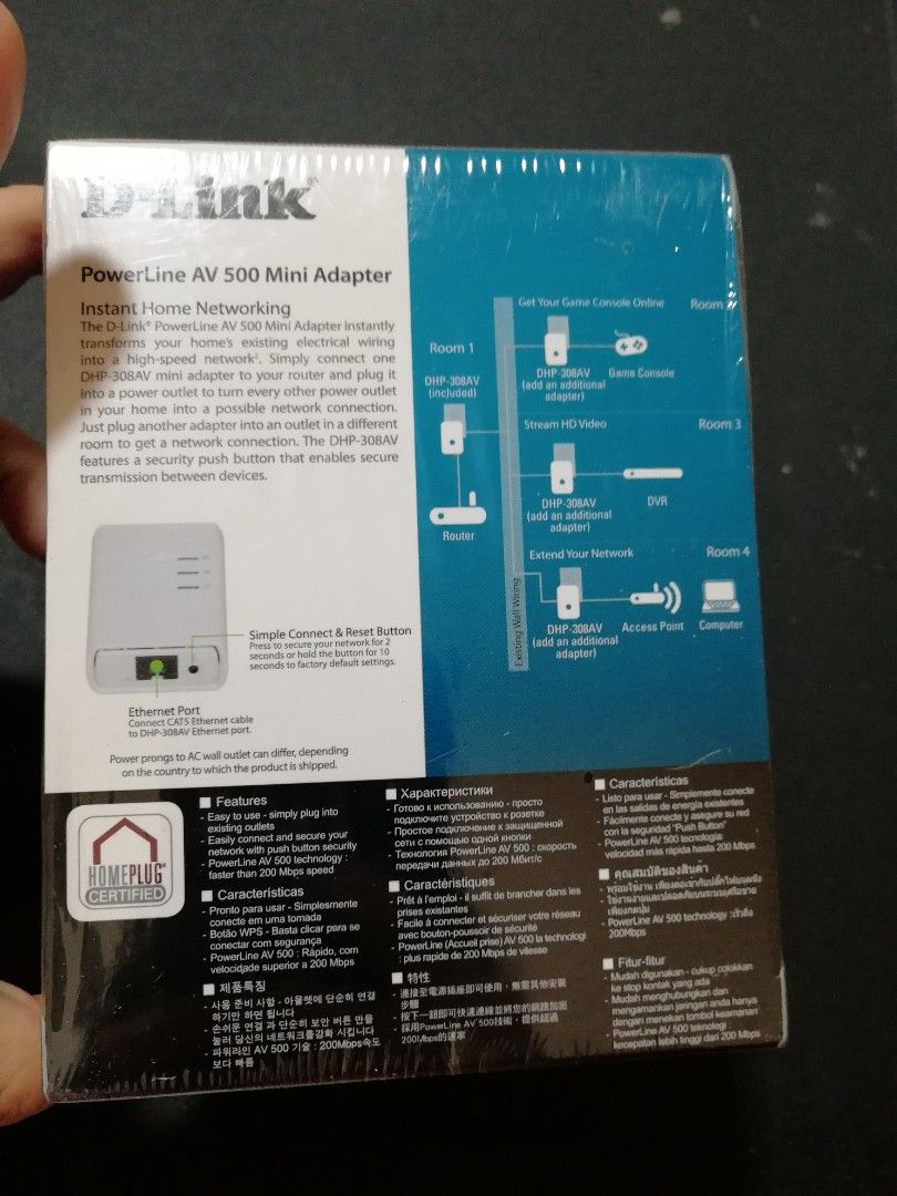 D-link PowerLine AV500 Mini Network Adapter (DHP-308AV), Computers ...