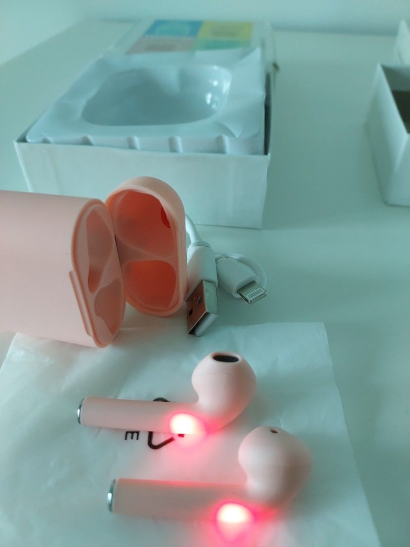 Earpod Wireless Bluetooth Airpod with built in microphone - Pastel Pink ...